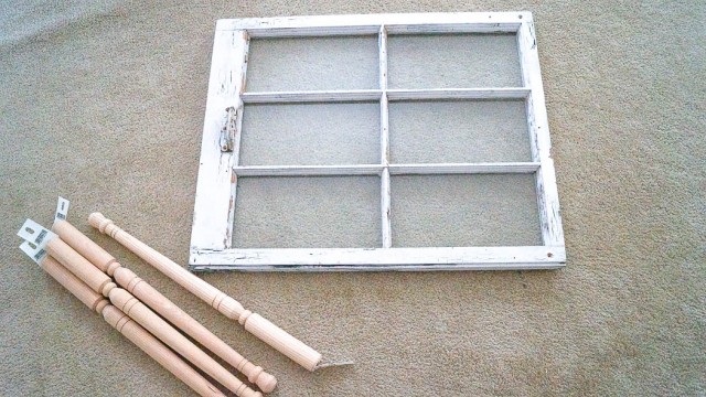DIY Repurpose An Old Window Into A Table - MAKEUP FOR MATURE SKIN