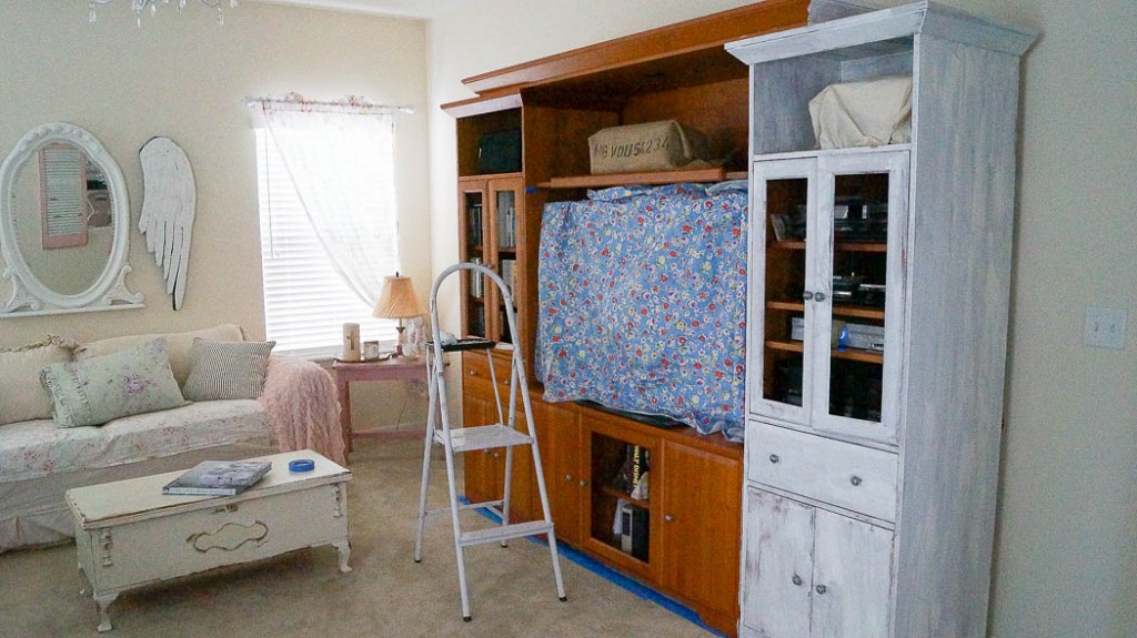 Media Cabinet DIY Makeover - MAKEUP FOR MATURE SKIN