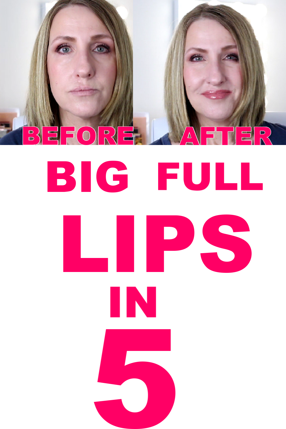 HOW TO GET BIG FULL LIPS AT HOME! - MAKEUP FOR MATURE SKIN