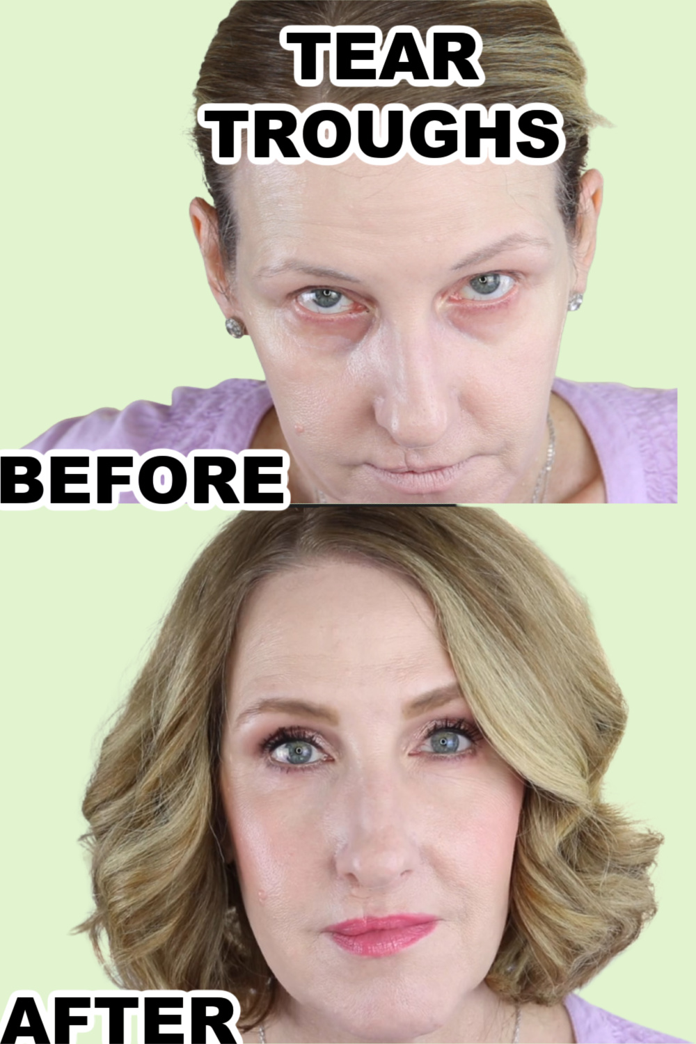 HOW TO COVER TEAR TROUGHS WITH MAKEUP - MAKEUP FOR MATURE SKIN